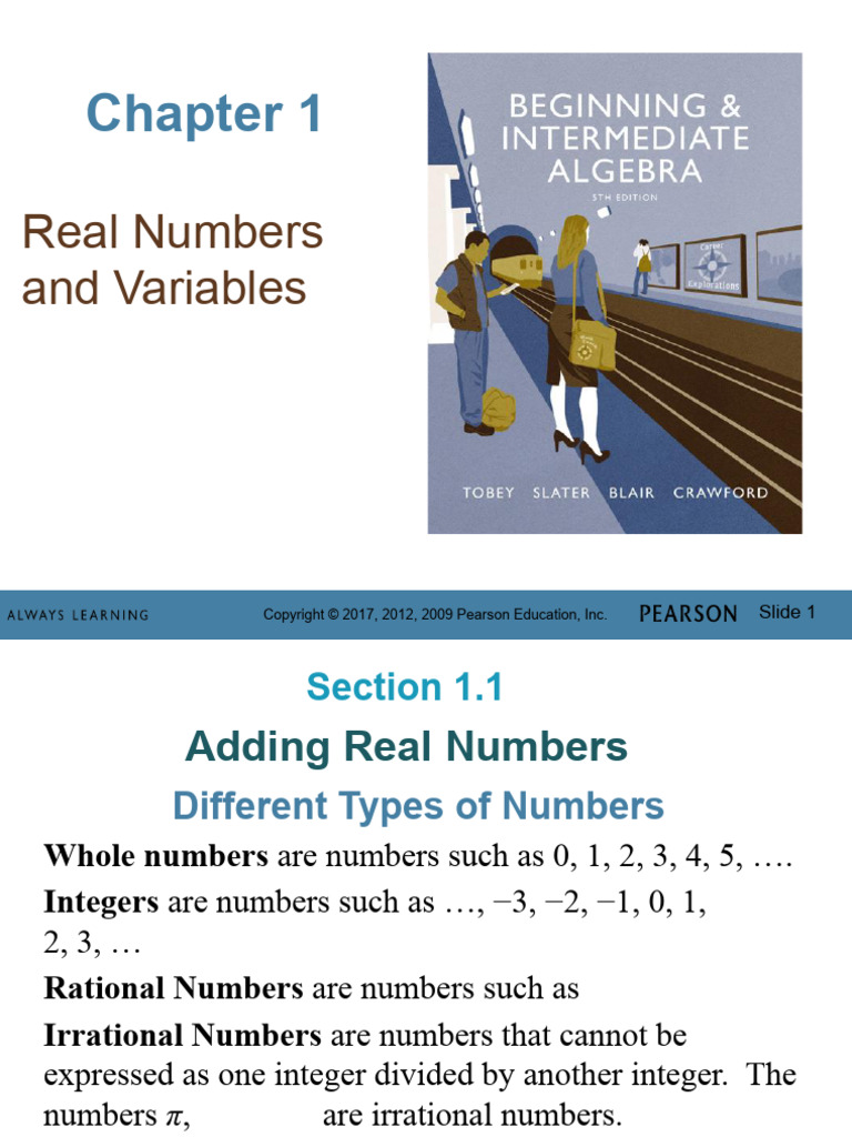 Beginning Algebra Chapter 1 Lecture notes | PDF | Multiplication ...