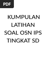 IPS LATIHAN SOAL OLIMPIADE SD - Kunci | PDF