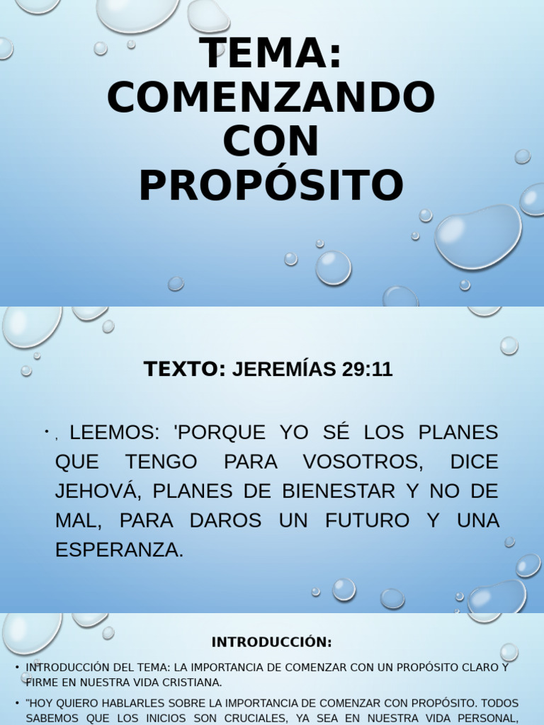 Comenzando Con Proposito | PDF | Fe | Biblia