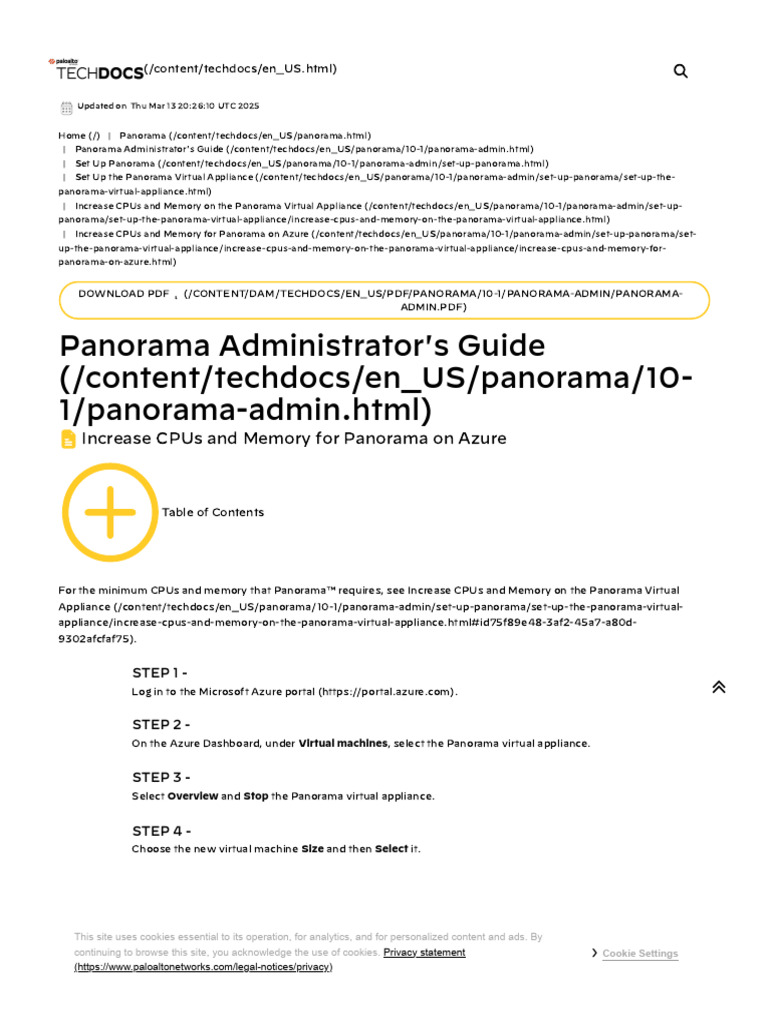 Increase CPUs and Memory For Panorama On Azure | PDF | Computing ...