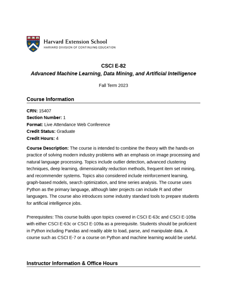 Advanced Machine Learning Course 2023 | PDF | Machine Learning ...