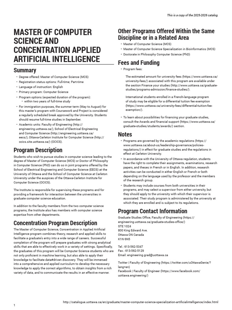 Master Computer Science Specialization Artificialintelligence | PDF | Usability | Cryptography