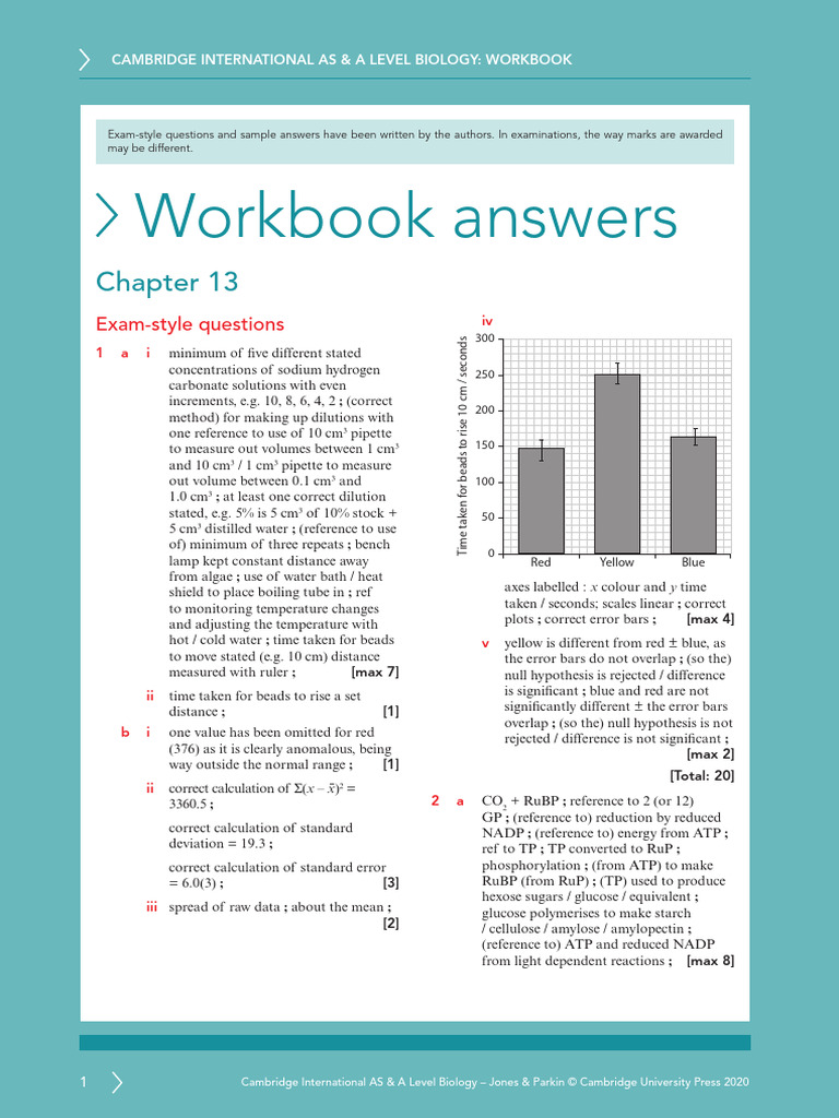 Workbook Esq Answers Chapter 13 Asal Biology | PDF | Photosynthesis ...