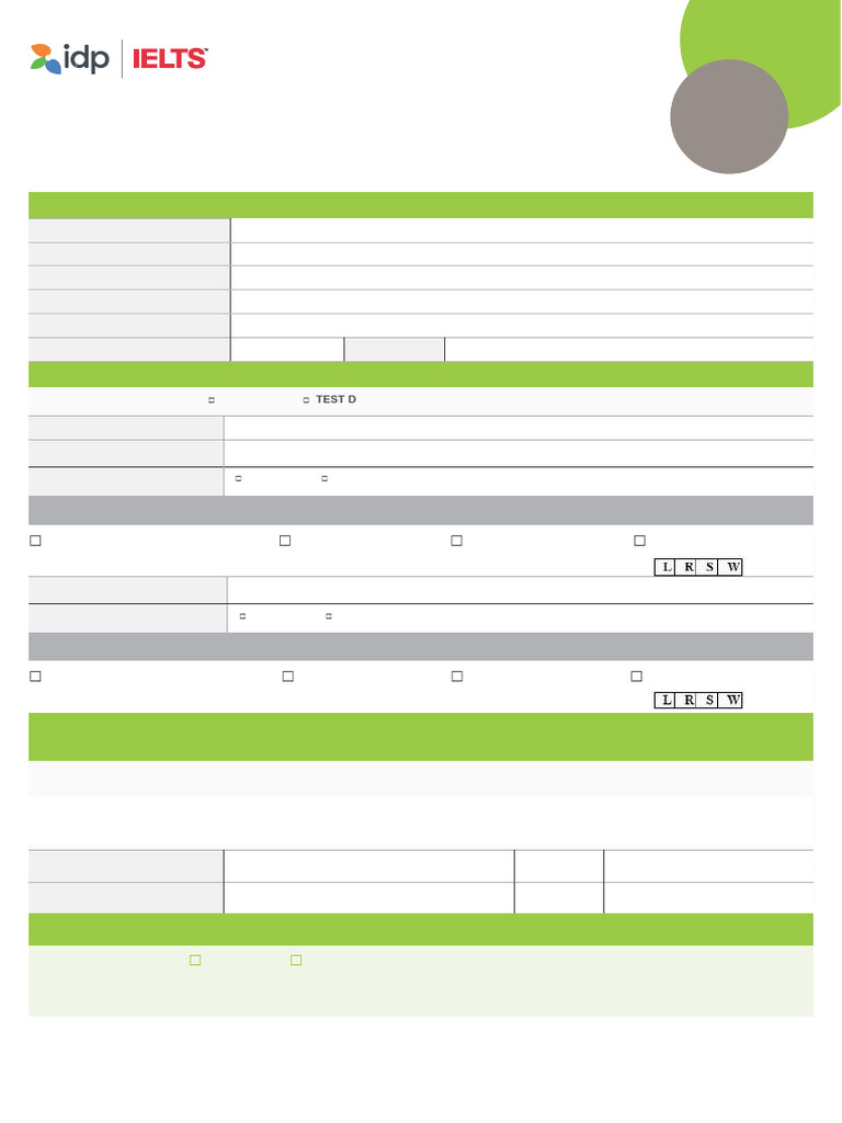 IELTS Request-Refund Test-Date-Transfer Form OSR-2 | PDF