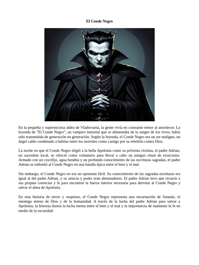El Conde Negro | PDF