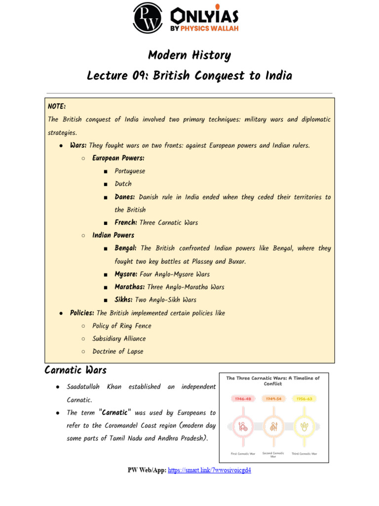 British Conquest of India Overview | PDF | 2nd Millennium Conflicts
