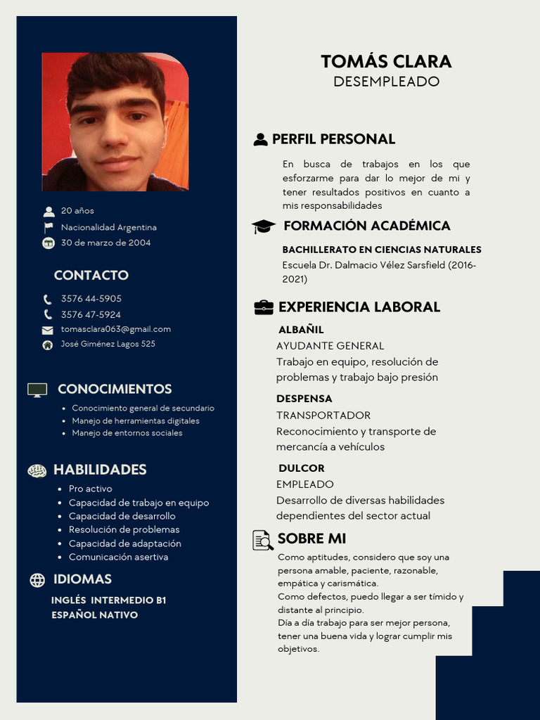 Curriculum Tomás Clara | PDF