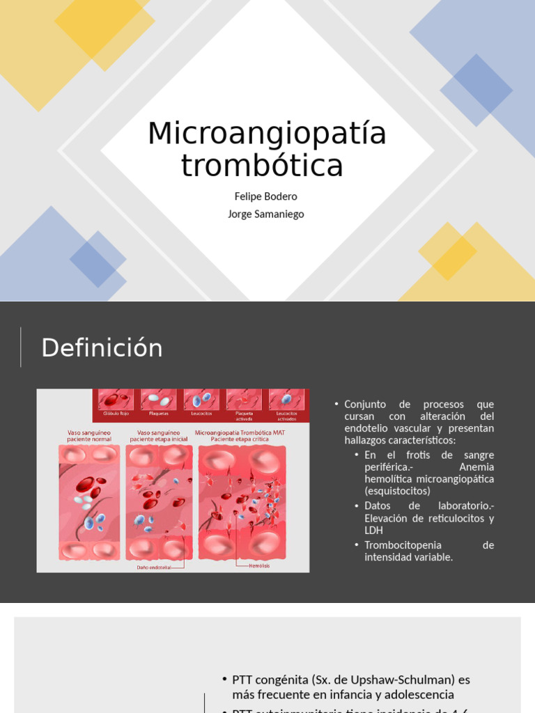 Microangiopatía Trombótica: Definición y Tratamiento | PDF ...