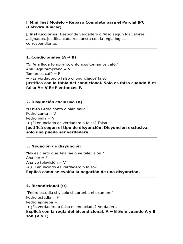 ? Mini Test Modelo | PDF