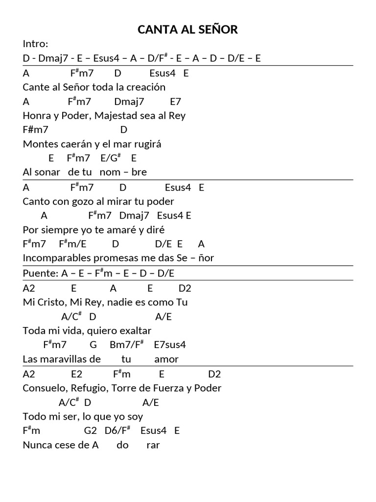 Canta Al Señor | PDF