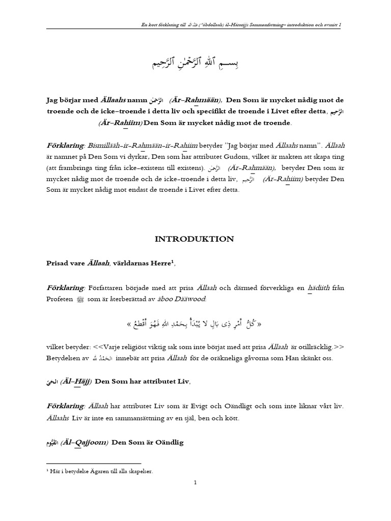 Förklaringen - avsnitt 1 samt introduktion | PDF