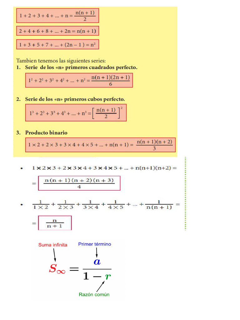 Sumas Notables | PDF