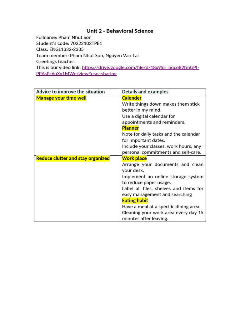 PH M NH T Sơn - Unit 2 - Nghe Nói 3 | PDF