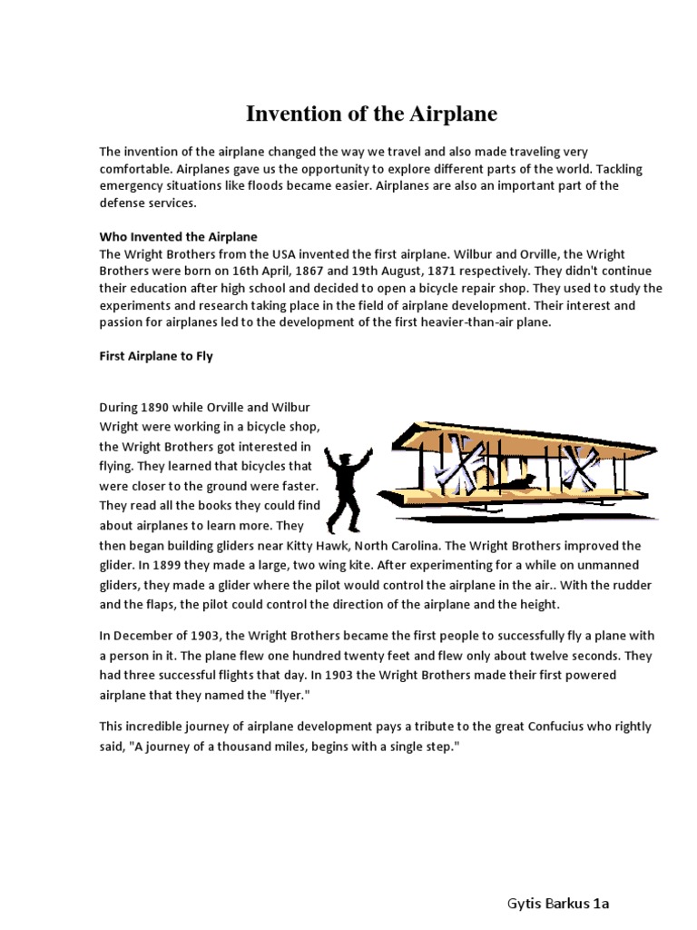 Invention of The Airplane | PDF