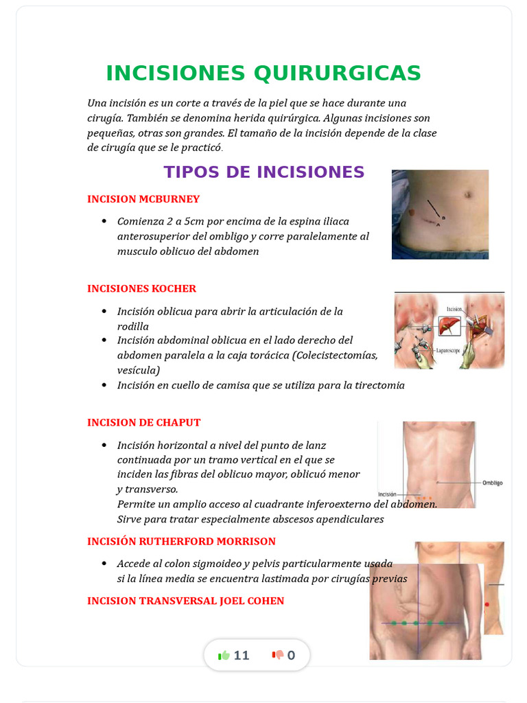 Incisiones Quirurgicas Compress | PDF | Abdomen | Intestino grueso