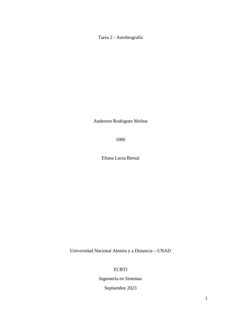 Autobiografía RodriguezMolinaAnderson 1006 | PDF