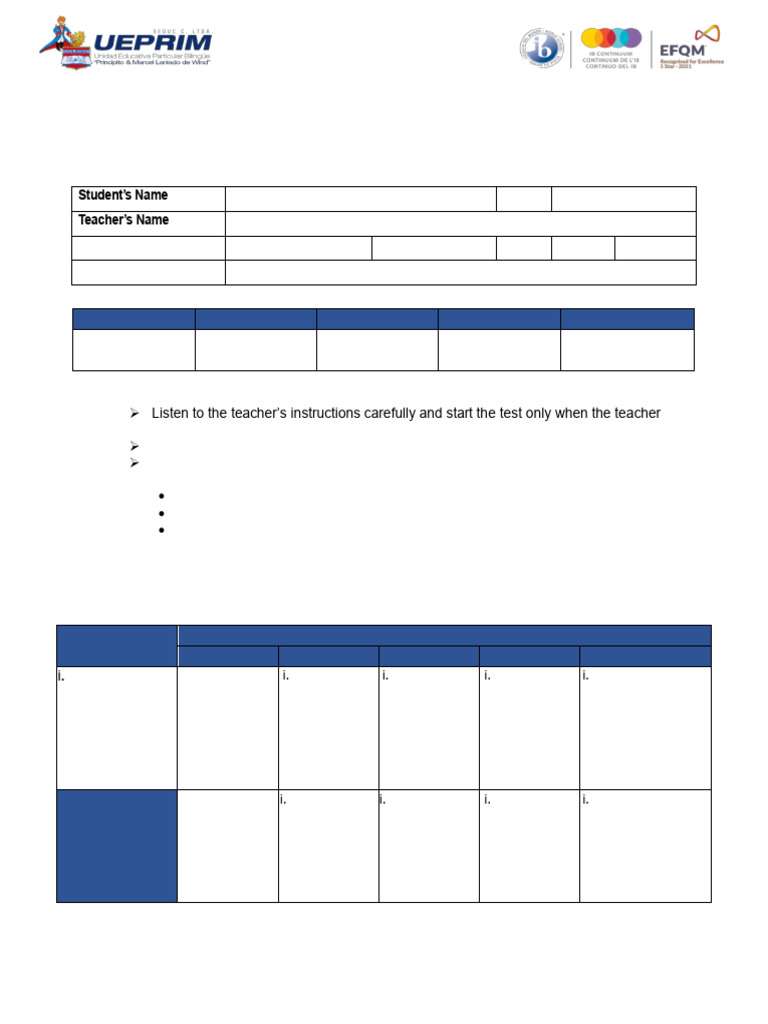 III Trimester - 1ro - ESS - Evaluation - V1 | PDF | Primary Production ...