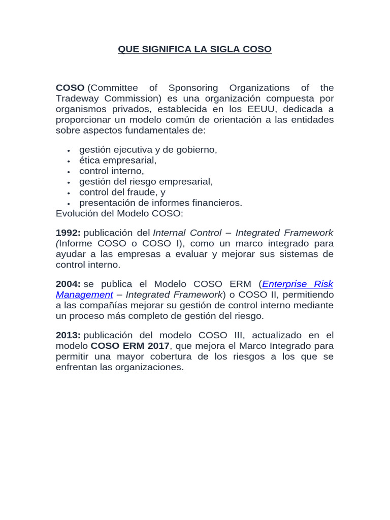 Que Significa La Sigla Coso | PDF