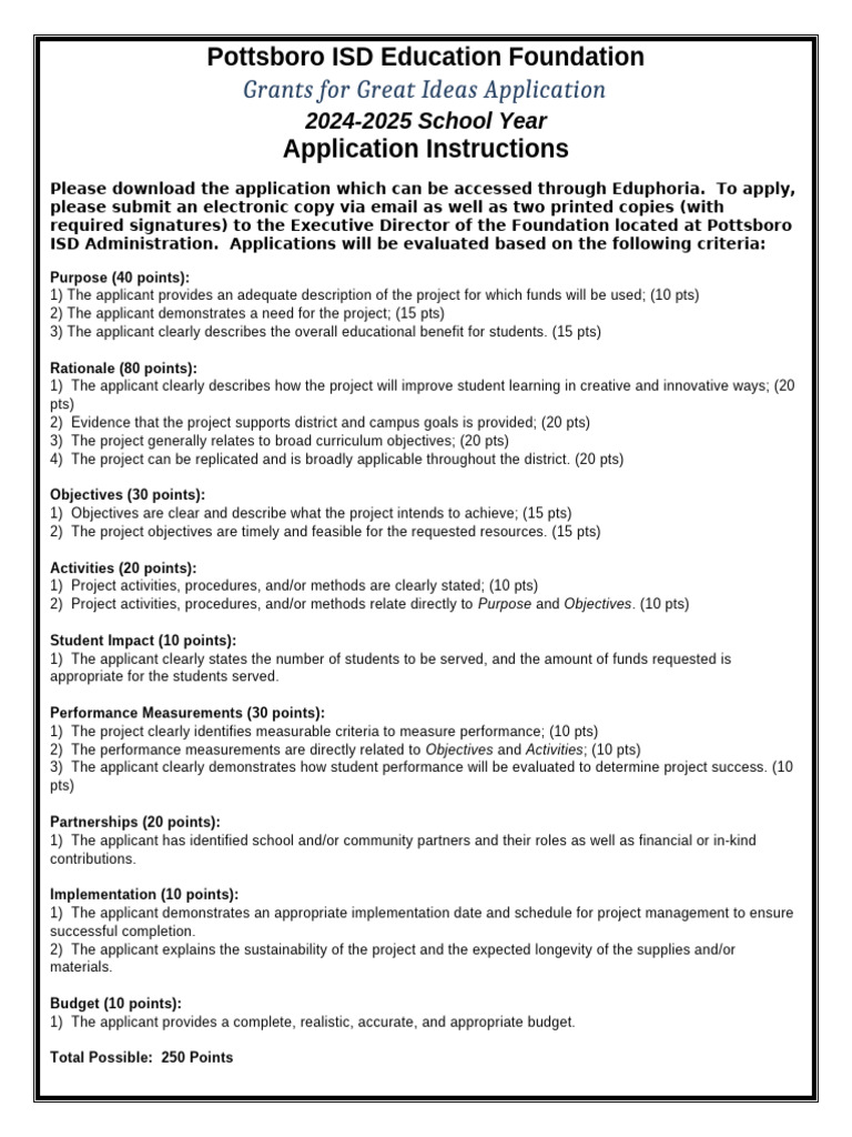 PEG Application 2024-25 Raising The Curtain | PDF