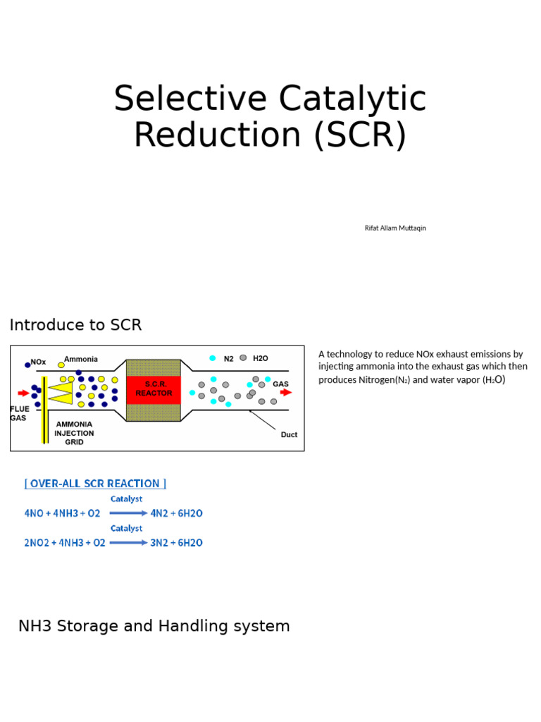 Selective Catalytic Reduction (SCR) | PDF