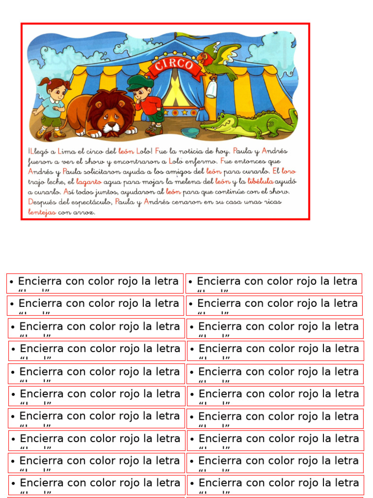 4.-Cuento Letra L | PDF