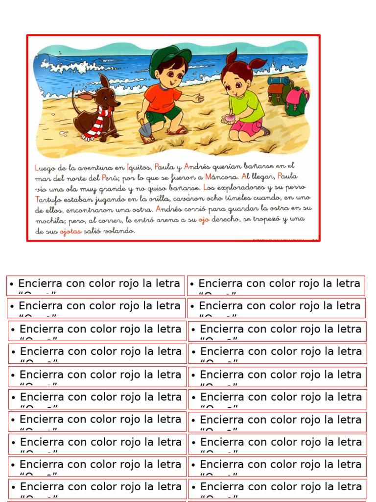 Actividad Didáctica: Letra O | PDF