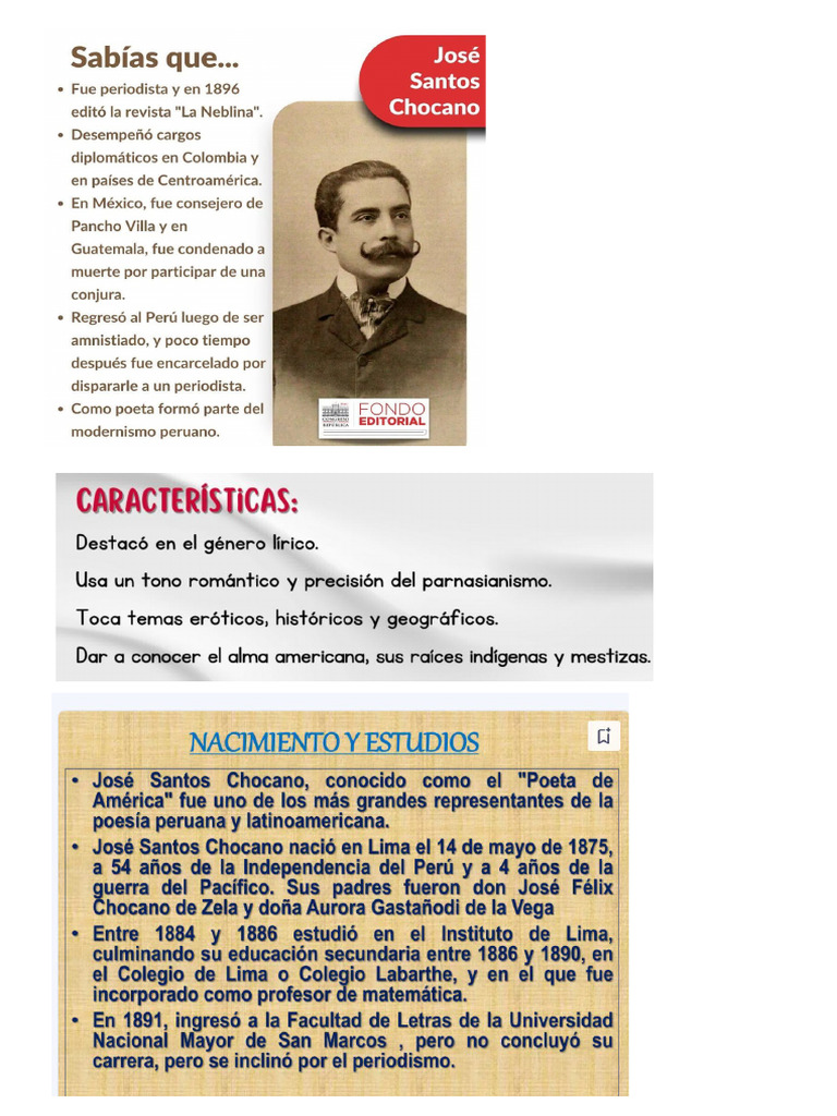 José Santos Chocano | PDF