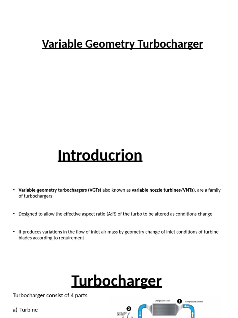 Variable Geometry Turbocharger | PDF