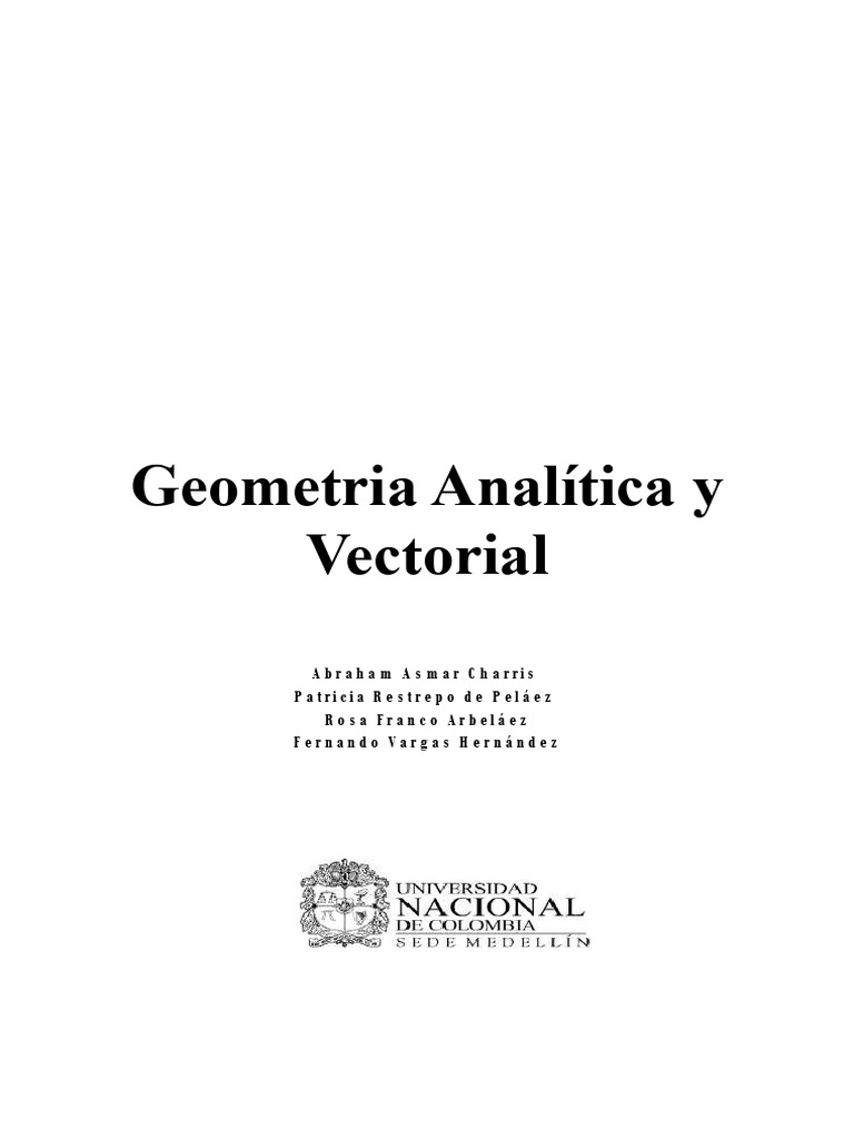 Geometria Analitica y Vectorial | PDF | Vector Euclidiano | Espacio vectorial