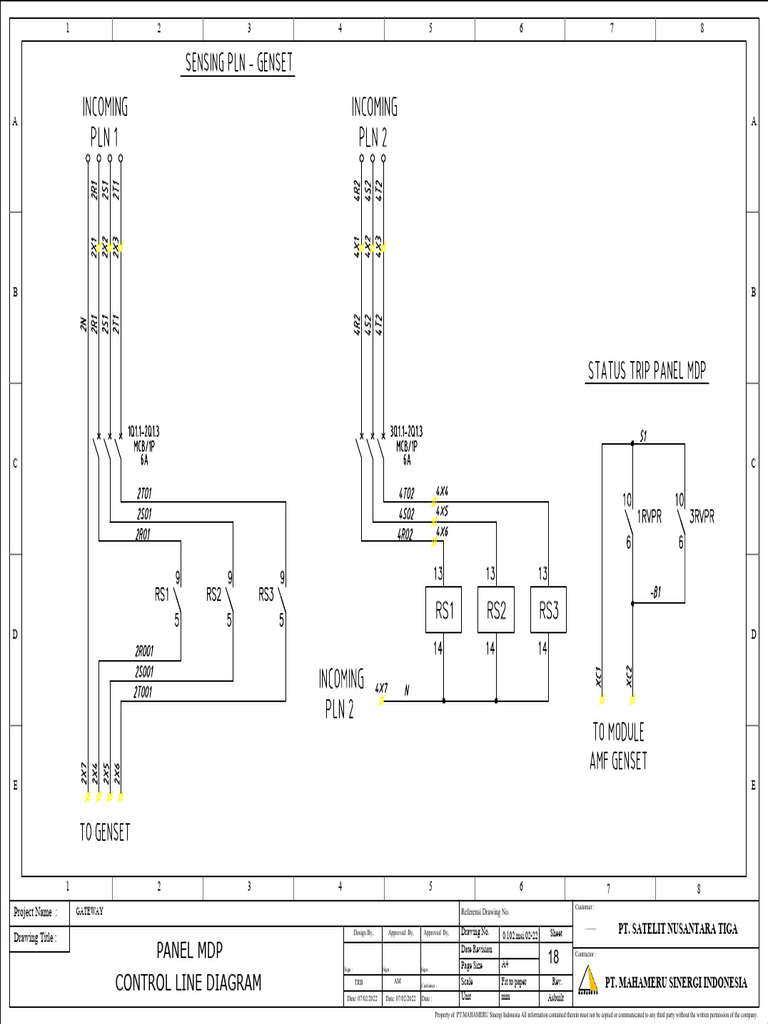 Control Line Diagram for MDP Panel | PDF
