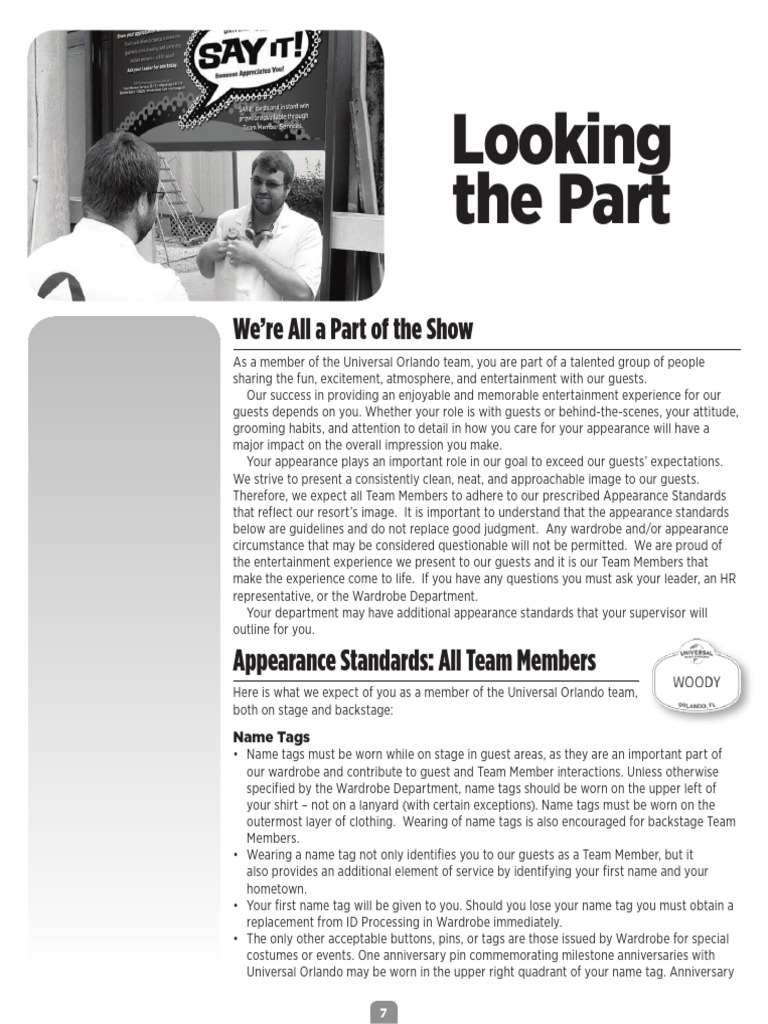 Appearance Guidelines Look The Part | PDF | Sweater | Clothing