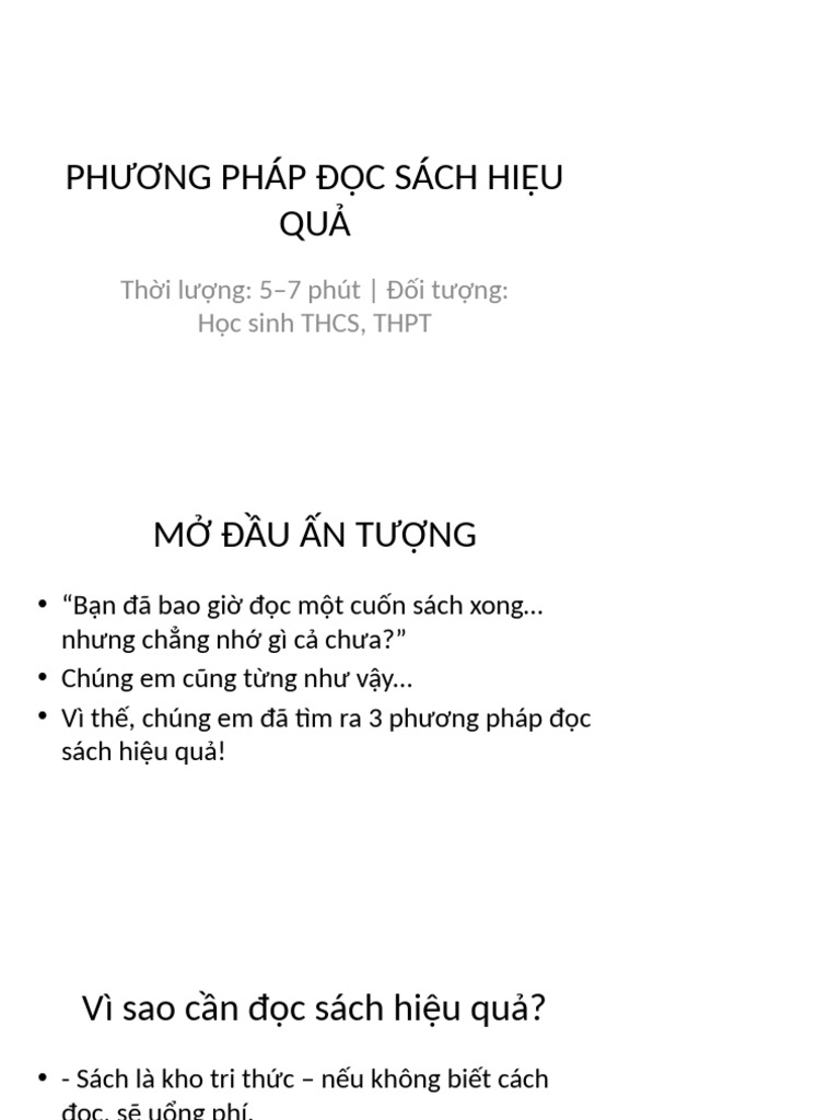 Phuong Phap Doc Sach Hieu Qua | PDF