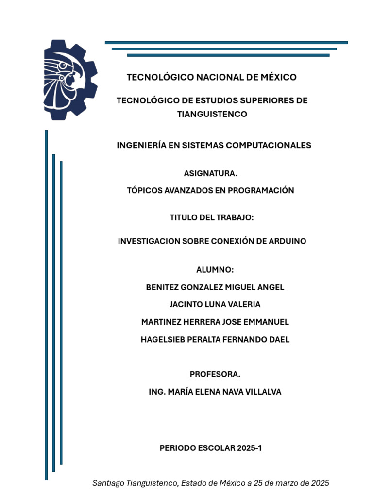 Investigación Proyecto Integrador | PDF | Arduino | Entorno de desarrollo integrado
