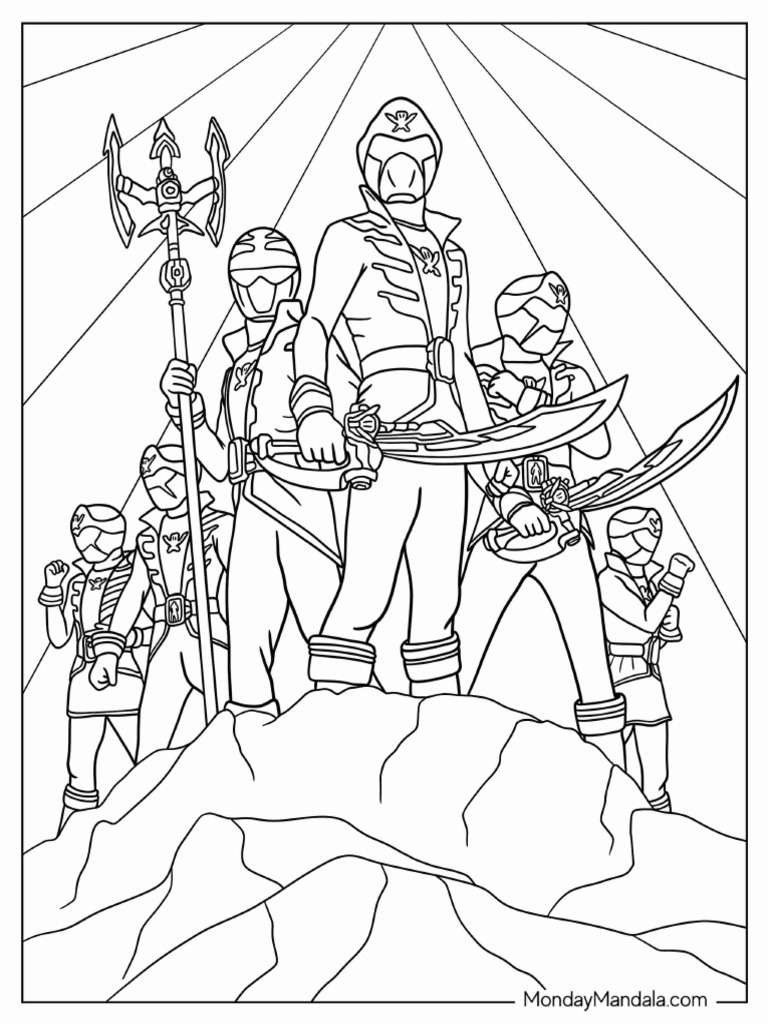 Power Rangers Super Megaforce Standing On Cliff | PDF