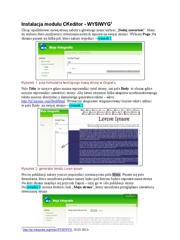 Instalacja Modułu CKeditor | PDF