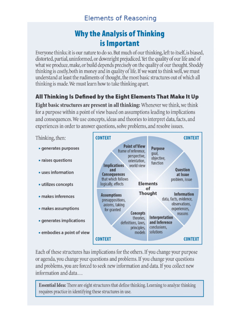 Elements of Reasoning_Summary | PDF