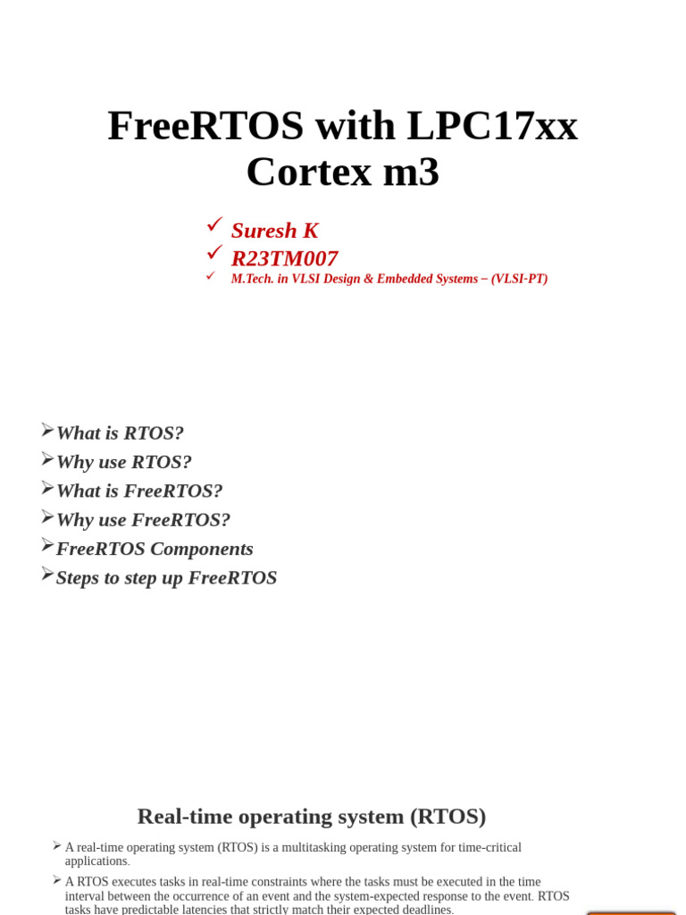 FreeRTOS With LPC17xx Cortex m3 | PDF | Embedded System | Microcontroller
