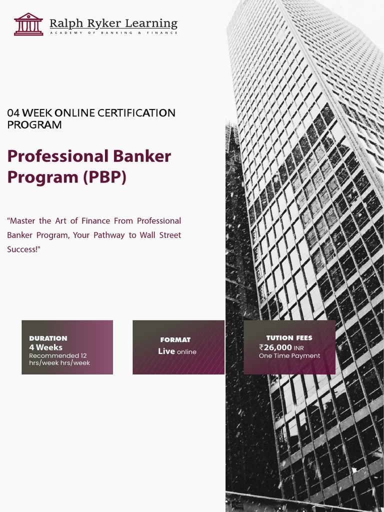 Professional Banker Program (PBP) | PDF | Banks | Customer Relationship Management