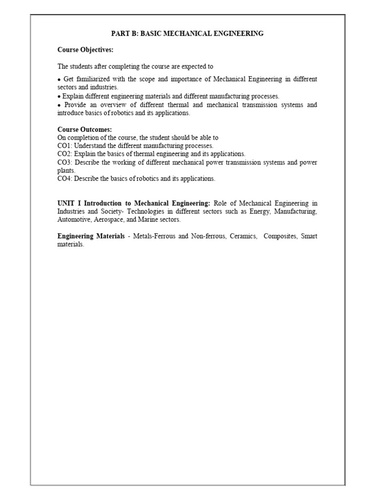 Basic Mechanical Engineering | PDF | Piston | Internal Combustion Engine