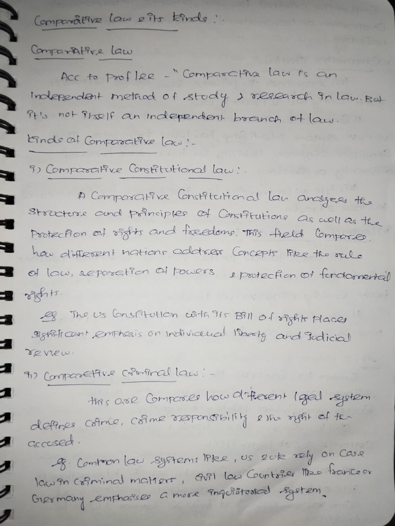 Module 1 (C) - Comparative Law | PDF