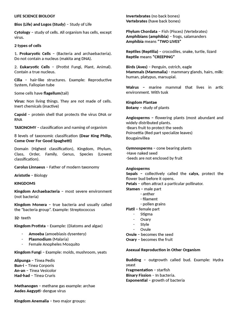Life Science Biology Review | PDF | Planets | Solar System