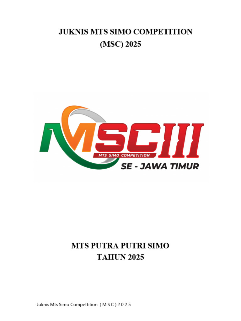 Juknis MSC Iii 2025 | PDF