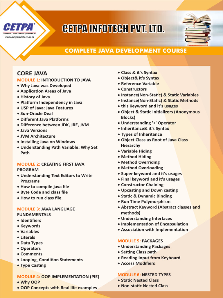 CourseContent - Thu Feb 06 2025 10 - 54 - 14 GMT+0530 (India Standard Time) | PDF | Java ...