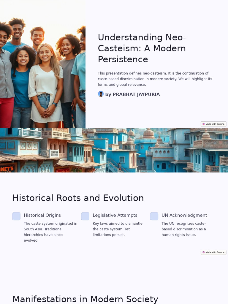 Understanding Neo Casteism A Modern Persistence | PDF | Caste | Discrimination