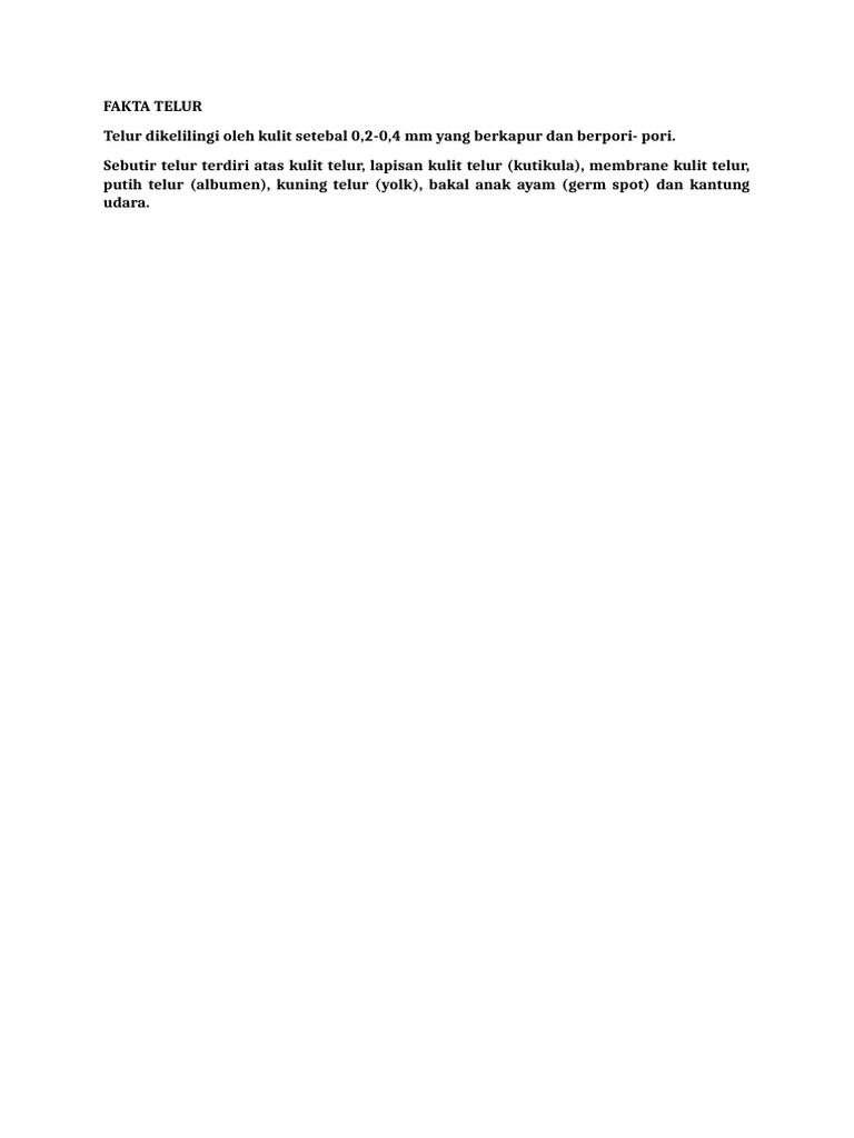 Fakta Telur | PDF