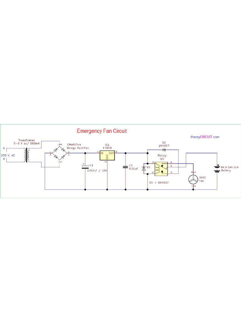 Emergency Fan Circuit | PDF