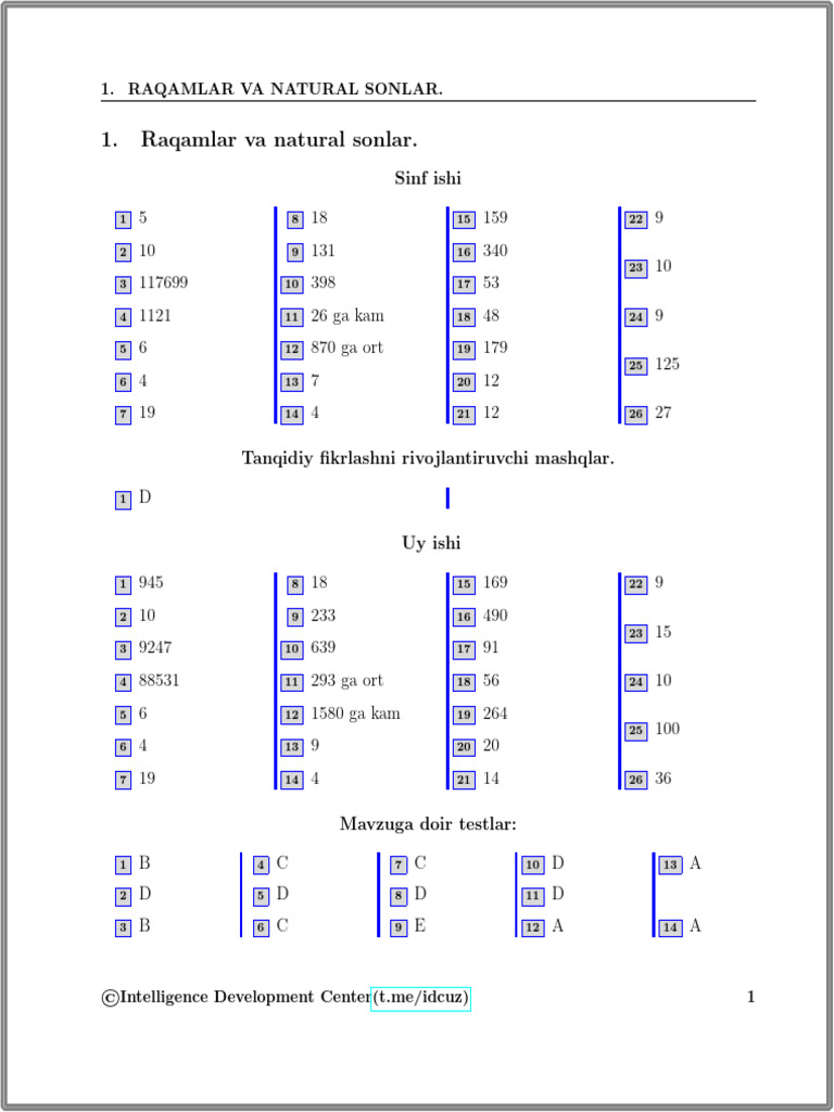 Yosh Iqtidor (2024) 2-Qism Javoblar | PDF | Religious Philosophical Concepts