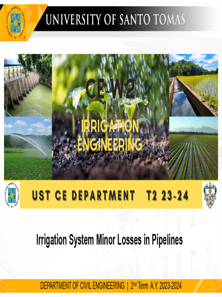 Minor Losses in Irrigation Pipelines | PDF | Pump | Pipe (Fluid Conveyance)