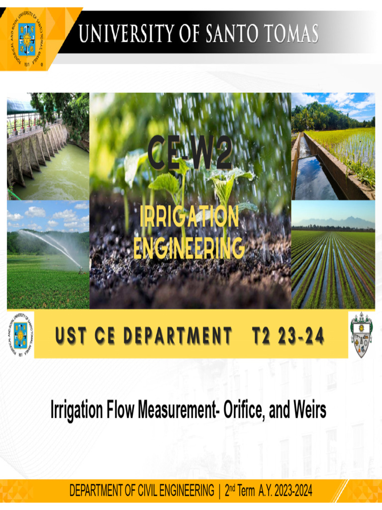 Lecture 8-Irrigation Flow Measurement - Orifice, and Weirs | PDF ...