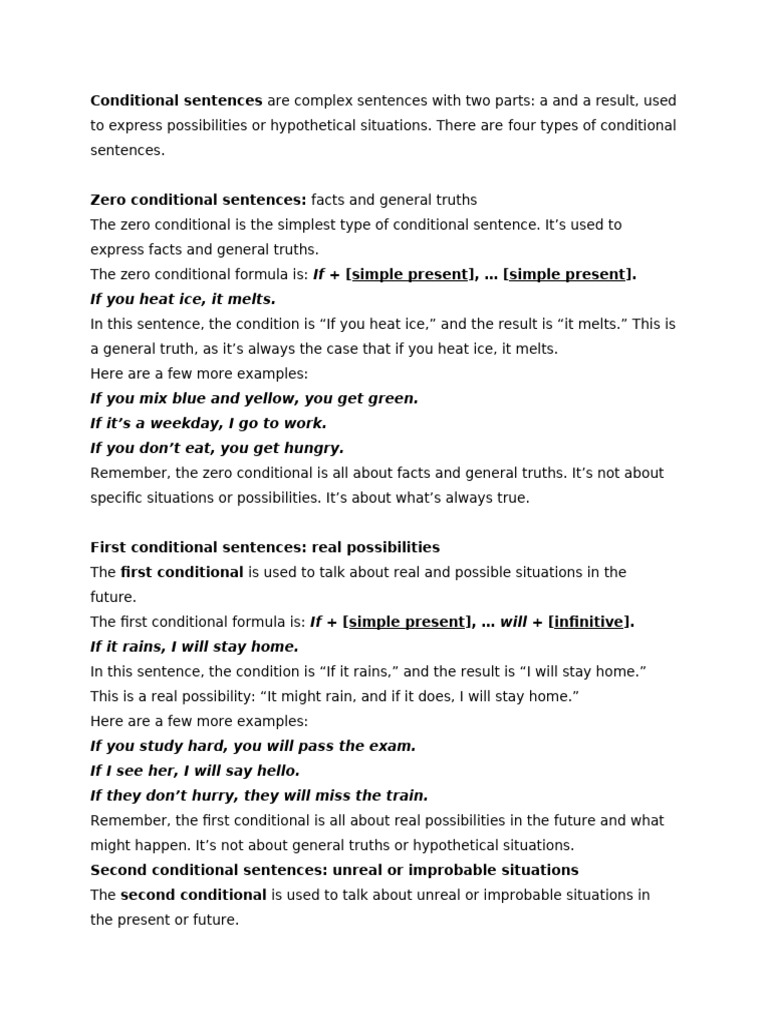 Conditional Sentences Print 23 Kali | PDF | Language Mechanics | Grammar